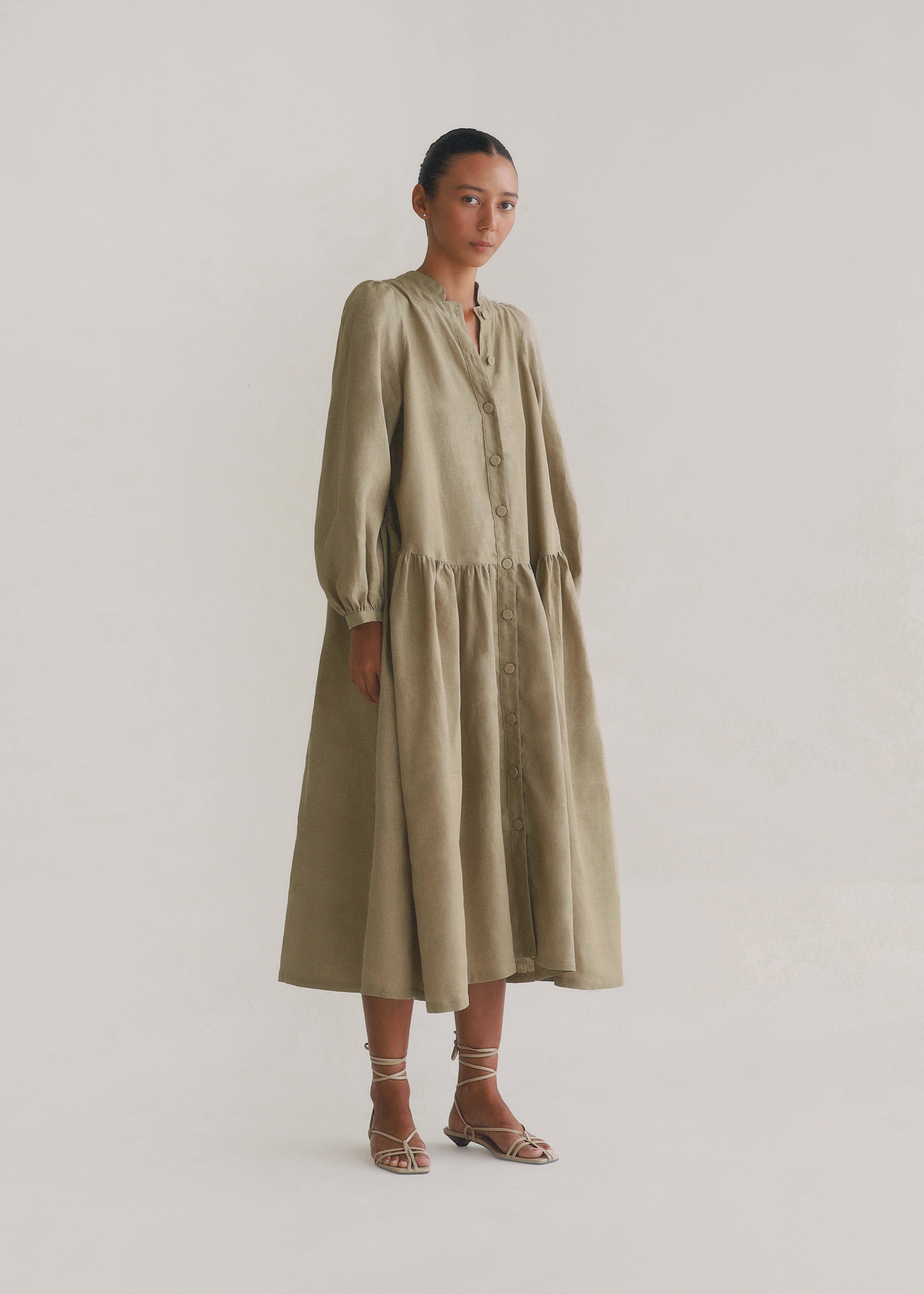 MORTON MAC Liesel Dress Olive – Morton Mac