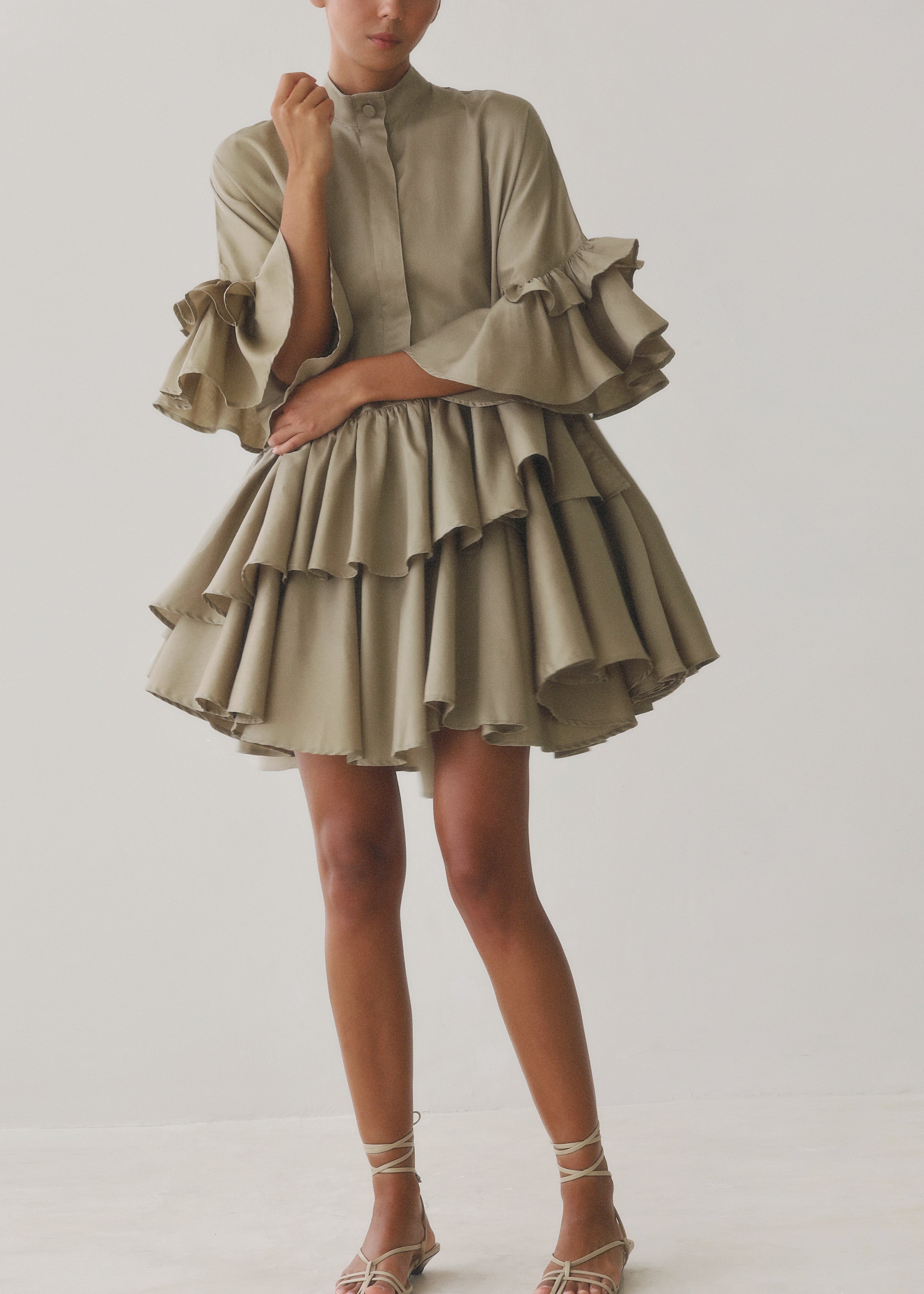 MORTON MAC Margrit Dress Olive – Morton Mac